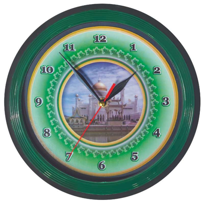 Jual Jam Dinding Gambar Mesjid Hijau di Seller Briellee_shop - Wanasari ...