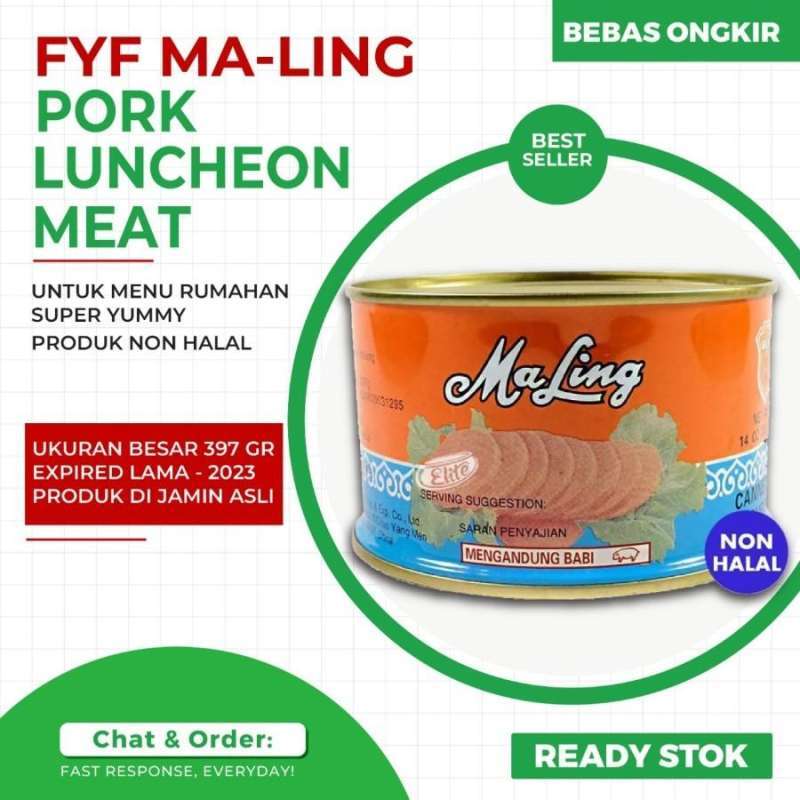 Jual Maling Pork Luncheon Meat Kaleng 397gr FYF (daging ham babi kaleng ...