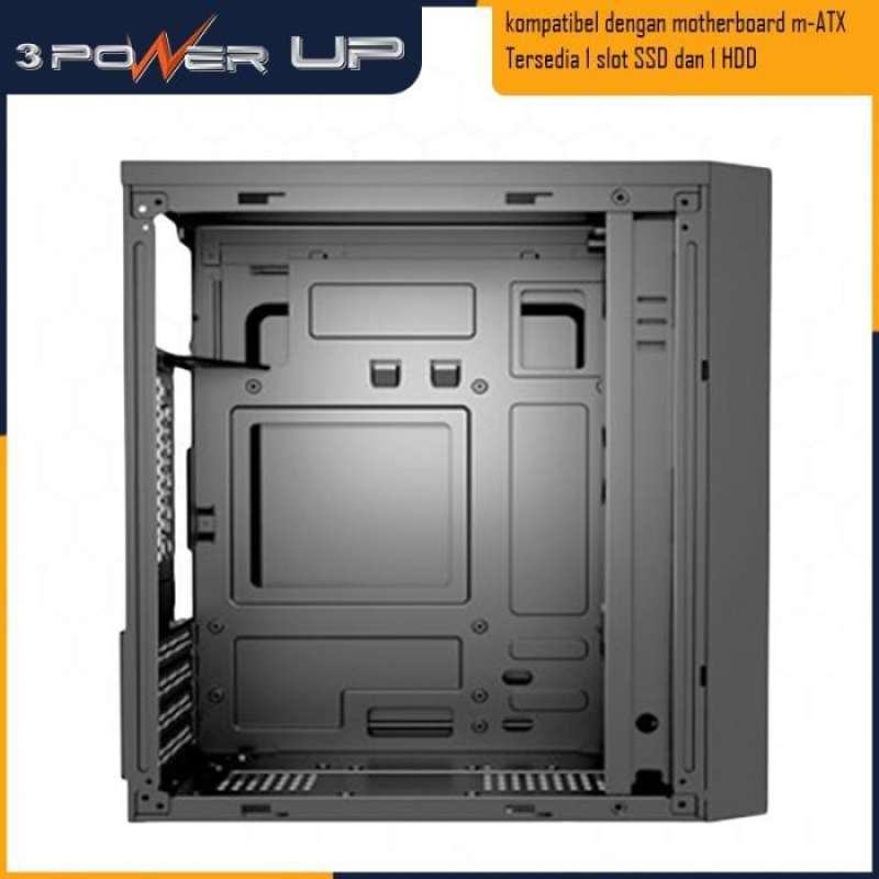 Jual Casing Power Up Powermax M-atx With Psu 500w Led Rgb - Hitam Di ...
