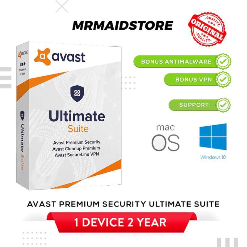 Promo ANTIVIRUS AVAST PREMIUM SECURITY ULTIMATE SUITE - 1 PC 2 TAHUN ...