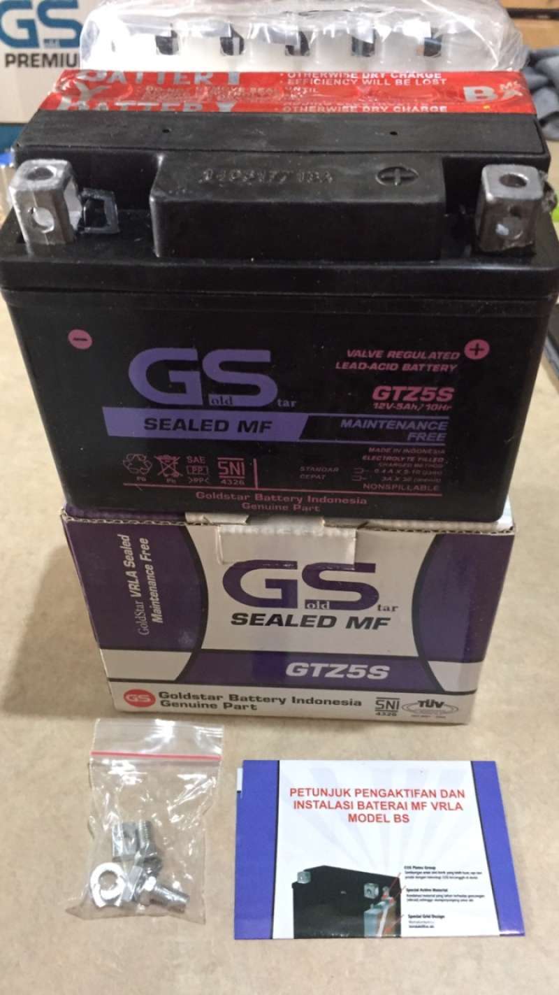 Jual Aki Motor Honda Beat Gs Gtz5S Accu Kering Kharisma Mio Soul Xeon di Seller INDAH BERSINAR ...