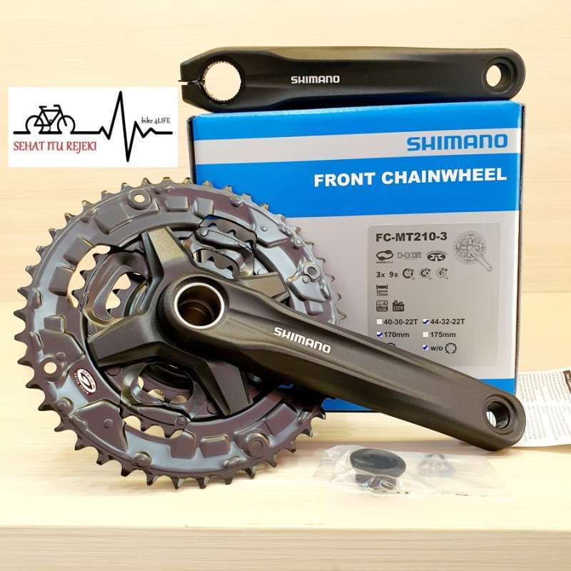 Jual Crank Shimano Alivio Mt210 Hollowtech 2 Ht2 44-32-22 170mm 3 X 9 ...