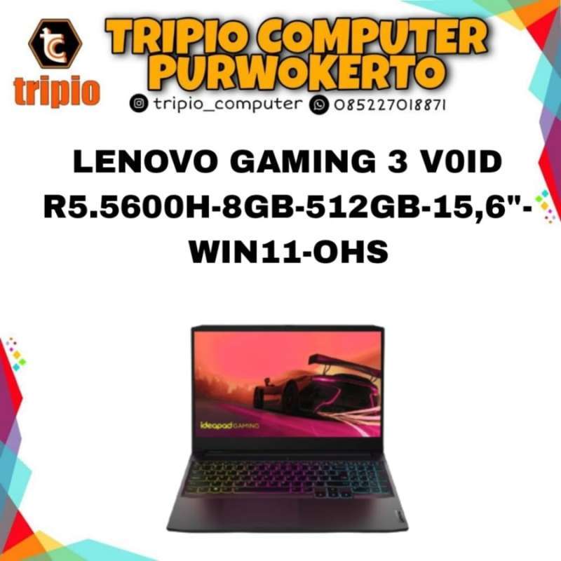 Jual Lenovo Gaming 3-15ach6 V0id Black Amd R5-5600 Di Seller Tripio ...