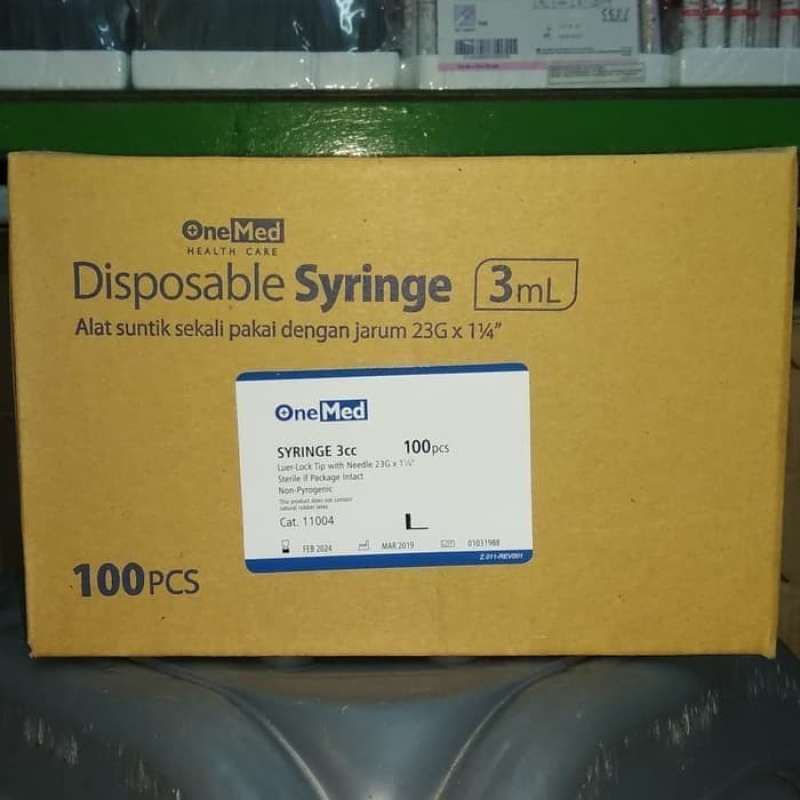 Promo Disposible Syringe 3ml onemed syringe 3 cc Diskon 25% di Seller ...