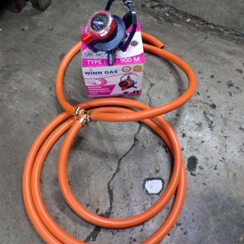 Promo SELANG GAS CABANG DAN REGULATOR GAS W 900 UNTUK KOMPOR DUA TABUNG ...