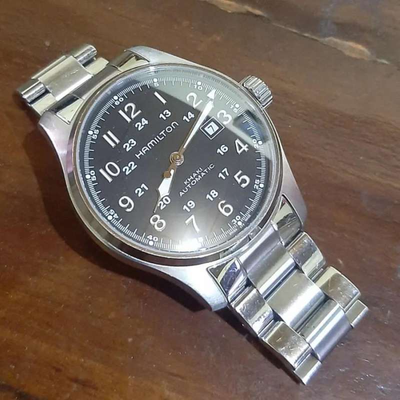 Jual 2nd jam tangan hamilton khaki field 44mm original fullset di ...