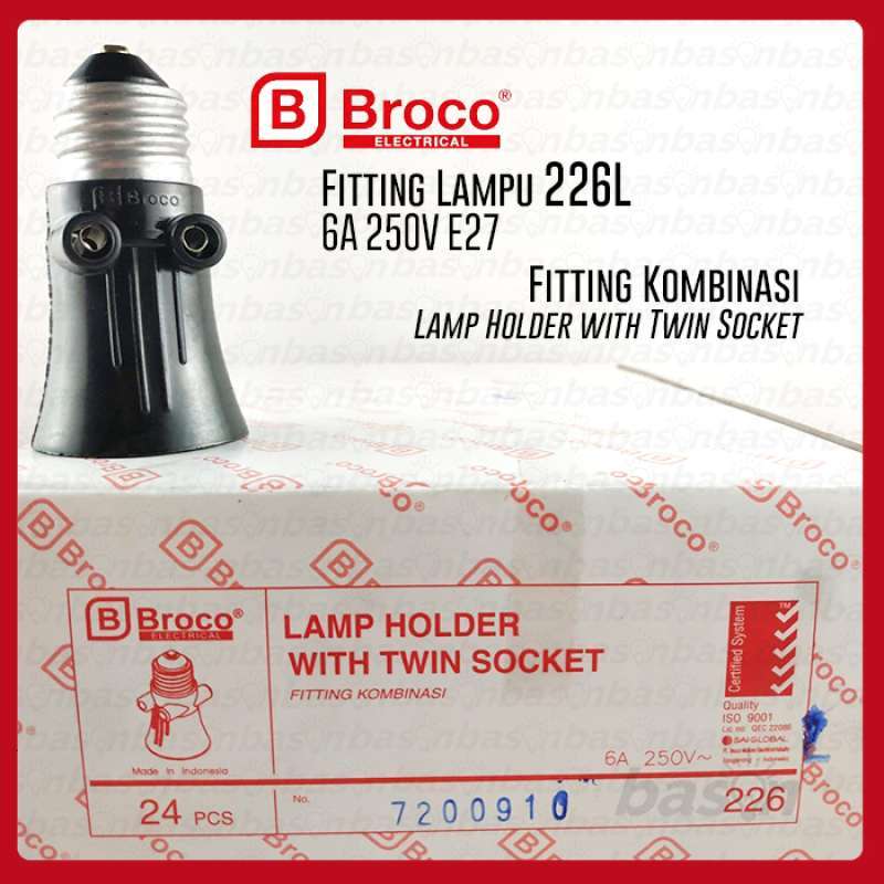 Promo Broco 226 - Fitting Lampu Gantung Kombinasi - Twin Socket Lamp ...
