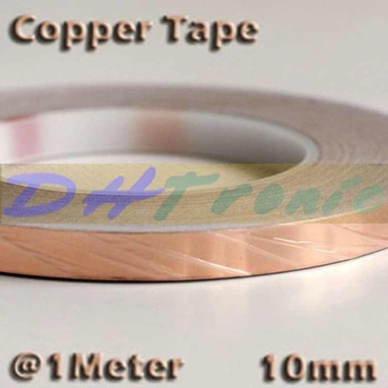 Promo Promo 1 Meter 10mm Copper Tape Foil Isolasi Solatip Tembaga Jalur ...