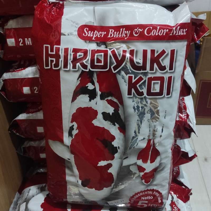 Jual pakan ikan koi HIROYUKI SUPER BULKY & COLOR MAX isi 5kg di Seller ...