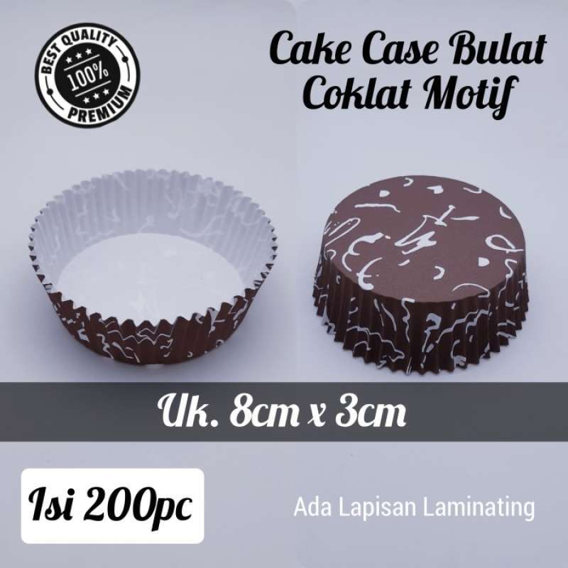 Promo KERTAS TATAKAN KUE ROTI/PAPER CUP CAKE CASE BULAT COKLAT MOTIF ...