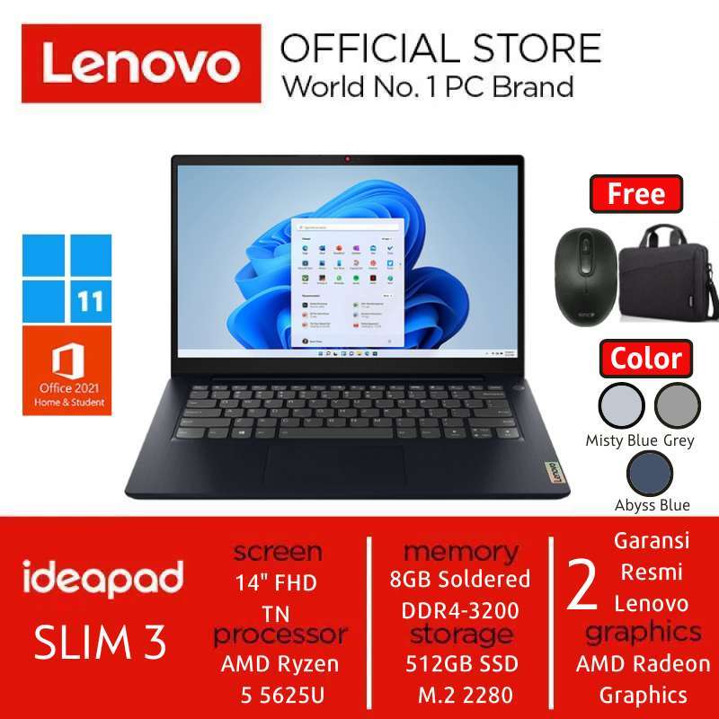 Promo Lenovo IdeaPad Slim 3 14ABA7 1SID 1TID 1UID Notebook [Ryzen 5 ...