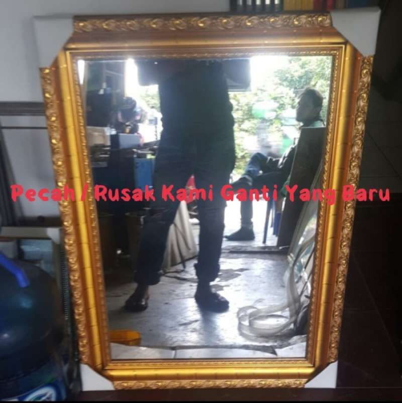Jual Kaca Cermin Dinding Bingkai ukir 7Cm dengan ukuran 40x90Cm di Seller Inspiring Living ...