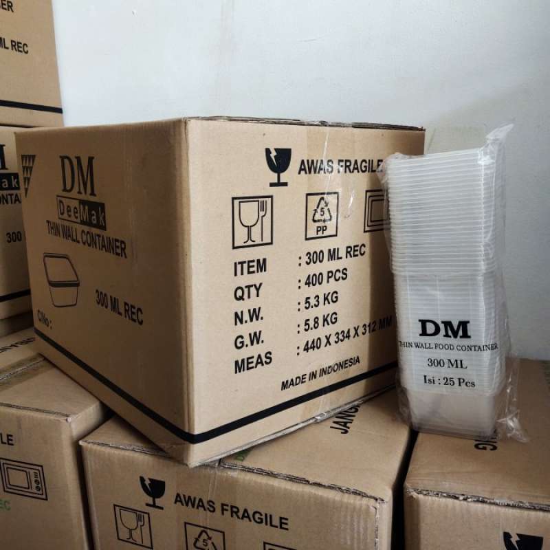 Jual THINWALL DM KOTAK PANJANG 300 ML REC - 300ML REC - 400 SET di ...