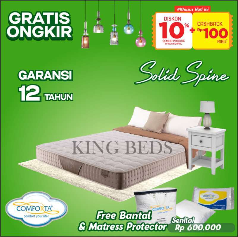 Jual Comforta Spring Bed Solid Spine Full Latex ( Kasur ) 160 180 200 ...