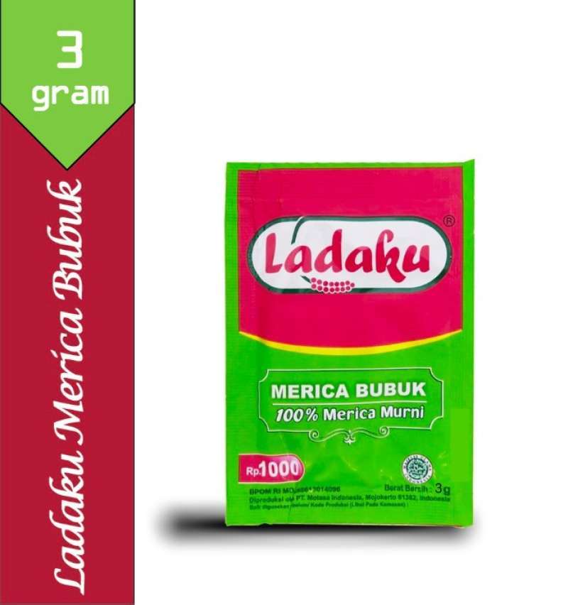 Jual LADAKU Merica Bubuk 3gr [ 1 Dus / 48 Renceng x 12 Sachet ] di ...