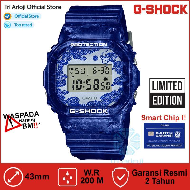Promo Casio G-Shock DW-5600BWP-2DR Jam Tangan Pria Digital Biru ...