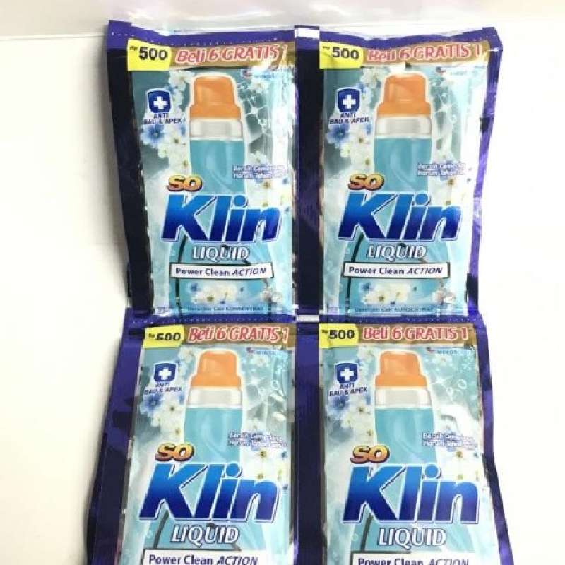 Jual So Klin Liquid 22ml Isi 6sachet/Sabun Pembersih/Laundry/Deterjen ...