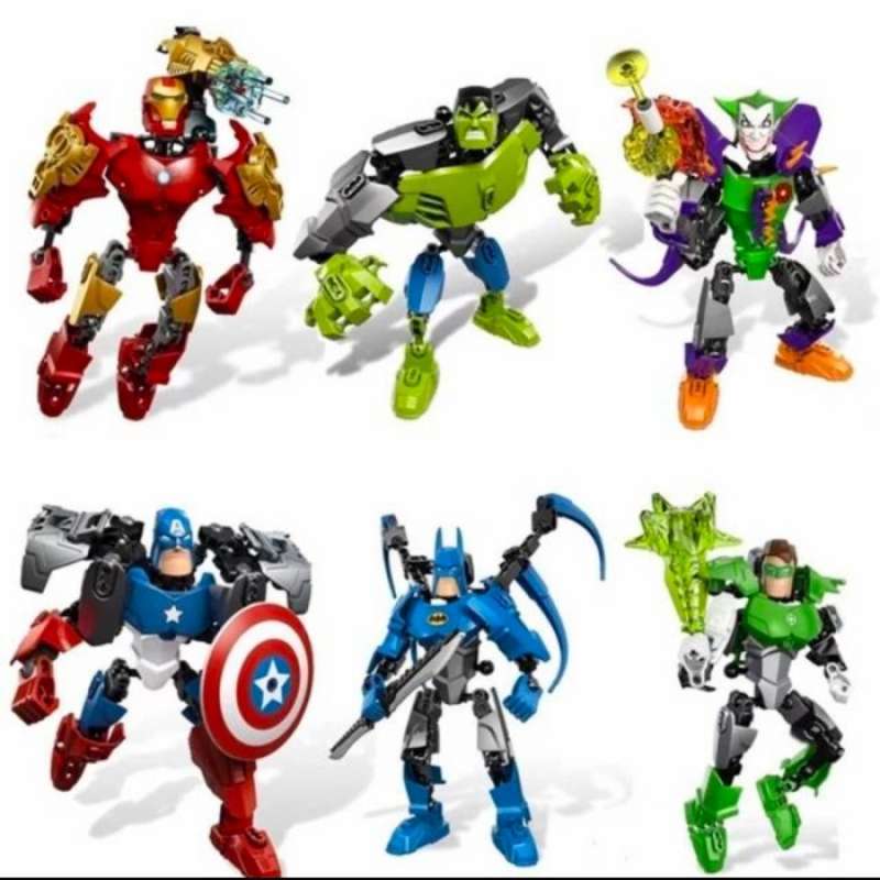 Promo Mainan Robot Rakitan DIY Avengers/Batman/Iron Man/Hulk/Green ...
