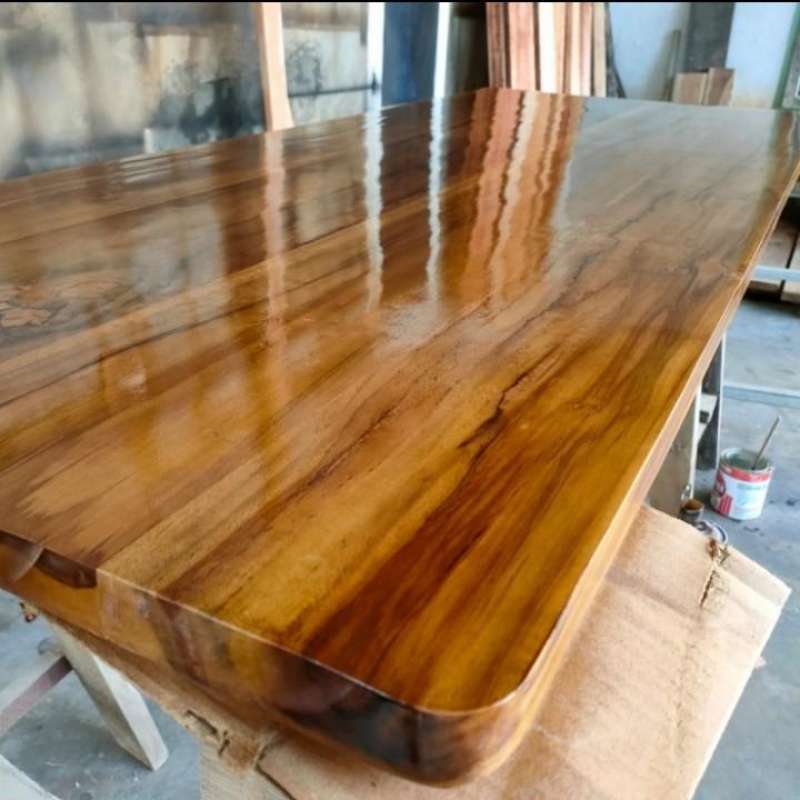 Jual top tabel kayu jati asli, daun meja jati papan kayu buat meja di ...