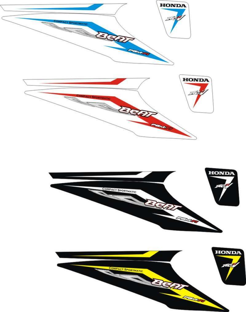 Jual Master Decal Modif Stiker Honda Beat Motif Beat Fi All di Seller ...