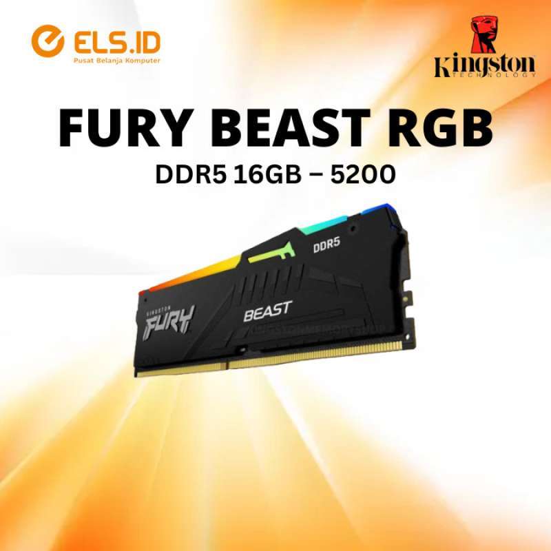 Promo RAM PC Longdimm DDR5 16GB – 5200 Kingston RGB Fury Beast Diskon 6% di Seller ELS Computer ...