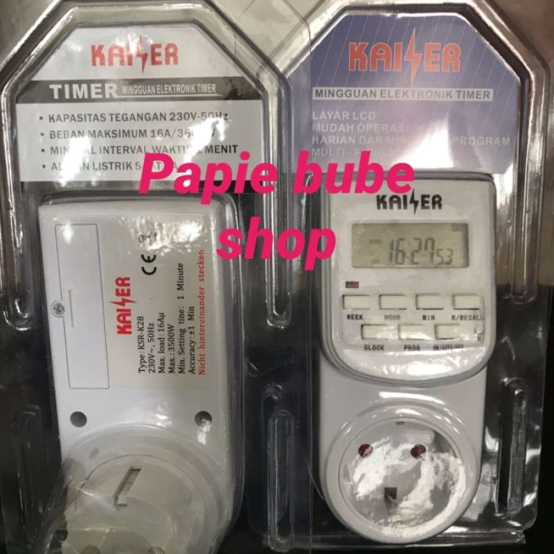 Jual Stop Kontak Timer Listrik Digital Kaiser Stop Kontak Otomatis di ...