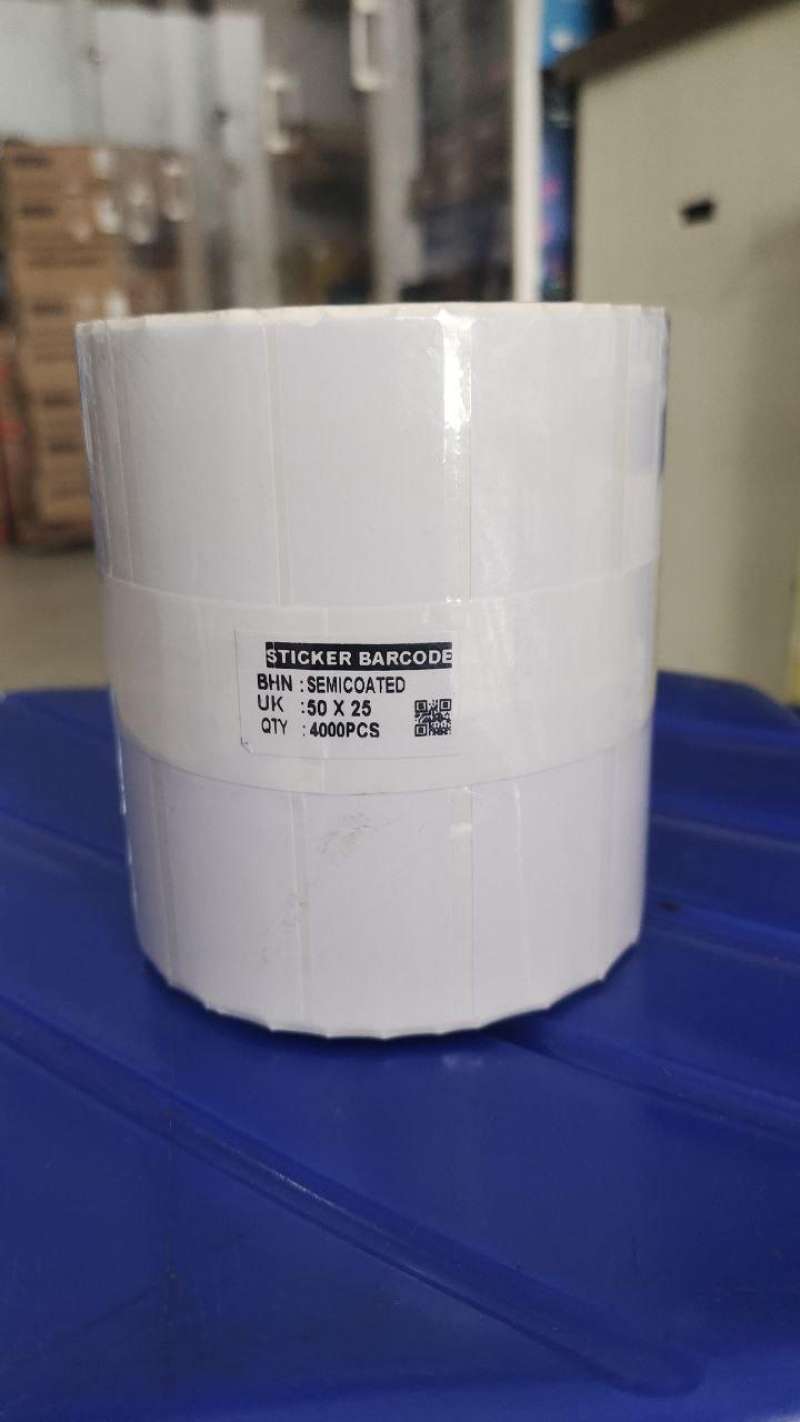 Jual Kertas Label Barcode Semicoated 50 X 25 2baris Isi 4000pcs Perlu ...