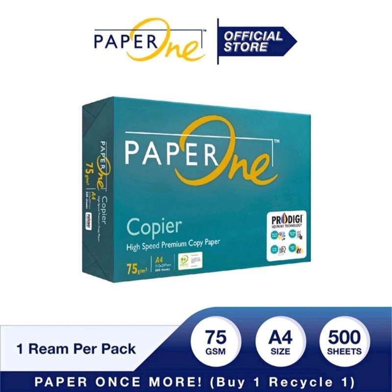 Jual Kertas PaperOne A4 75 gr Kertas HVS Fotocopy 1 Rim ( 500 Lembar ) di Seller KevinShop ...