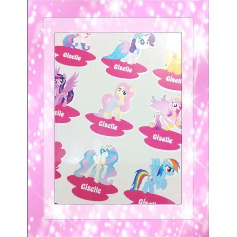 Jual Sticker Label Nama Waterproof Karakter Lucu - Pony di Seller ...