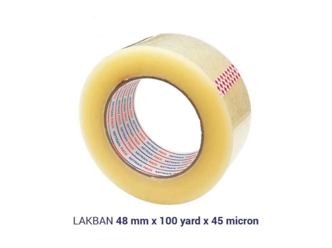 Jual Lakban Bening 90 Meter 100 Yard Full X 48 Mm Tape Perekat Packing ...