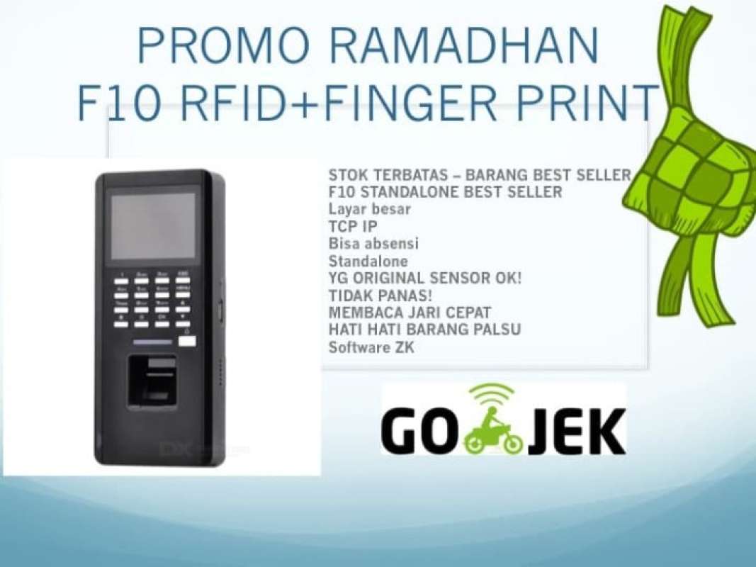 Promo MESIN F10 new model RFID - Fingerprint - Standalone - bisa ...