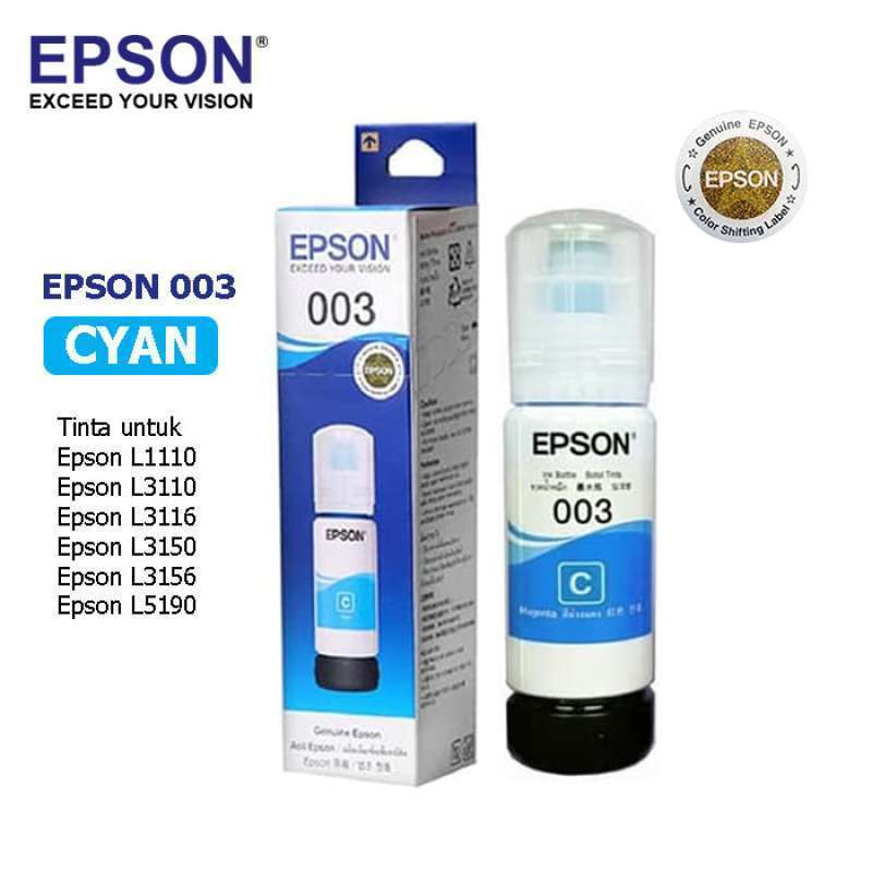 Jual TINTA EPSON 003 T003 T-003 L1110 L3110 L3150 L3210 L3250 L1210 ORI ...