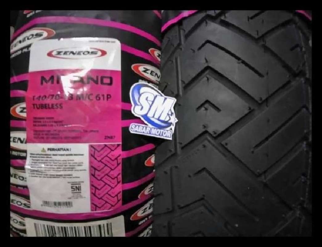 Jual BAN MOTOR TUBLES 140/70-13 ZENEOS MILANO di Seller MULTI SARANA ...