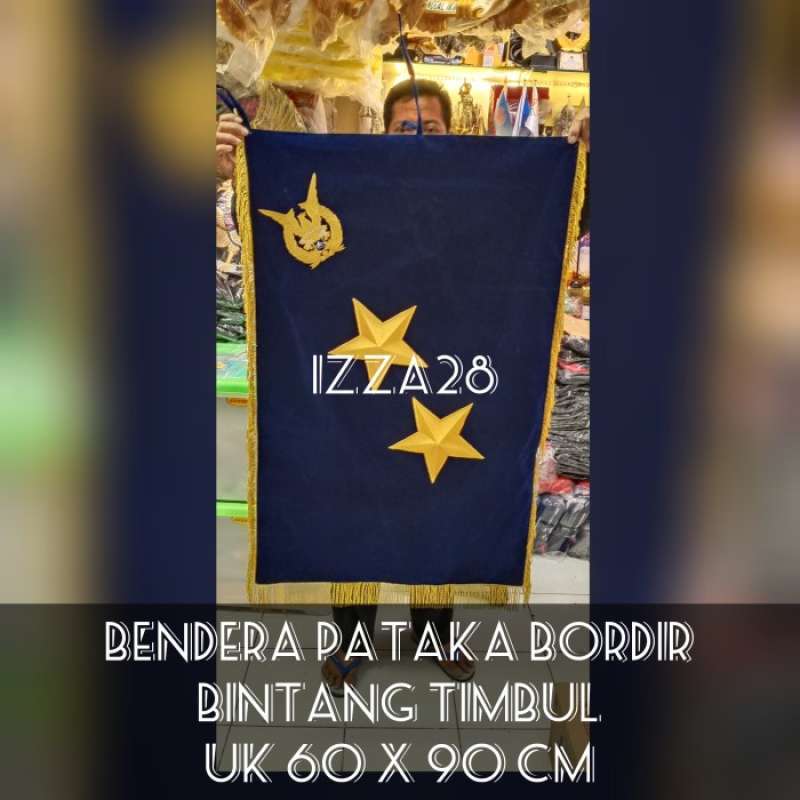 Jual bendera pataka logo AU dan bintang 2 logo bintang timbul di Seller ...
