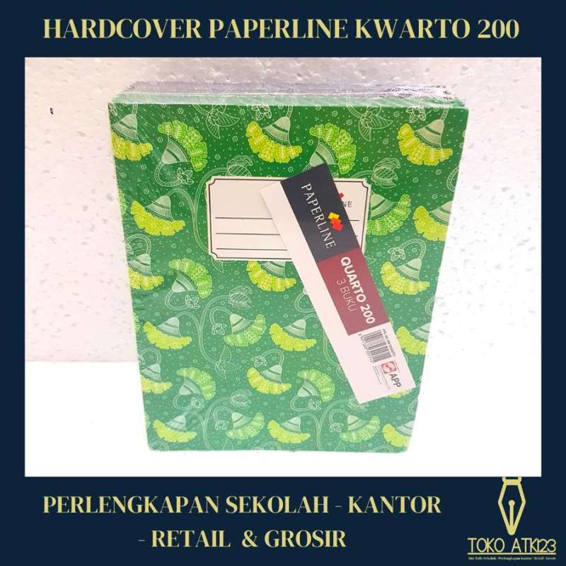 Jual Buku Hardcover Quarto Kwarto Merk Paperline Isi 200 Lembar Di