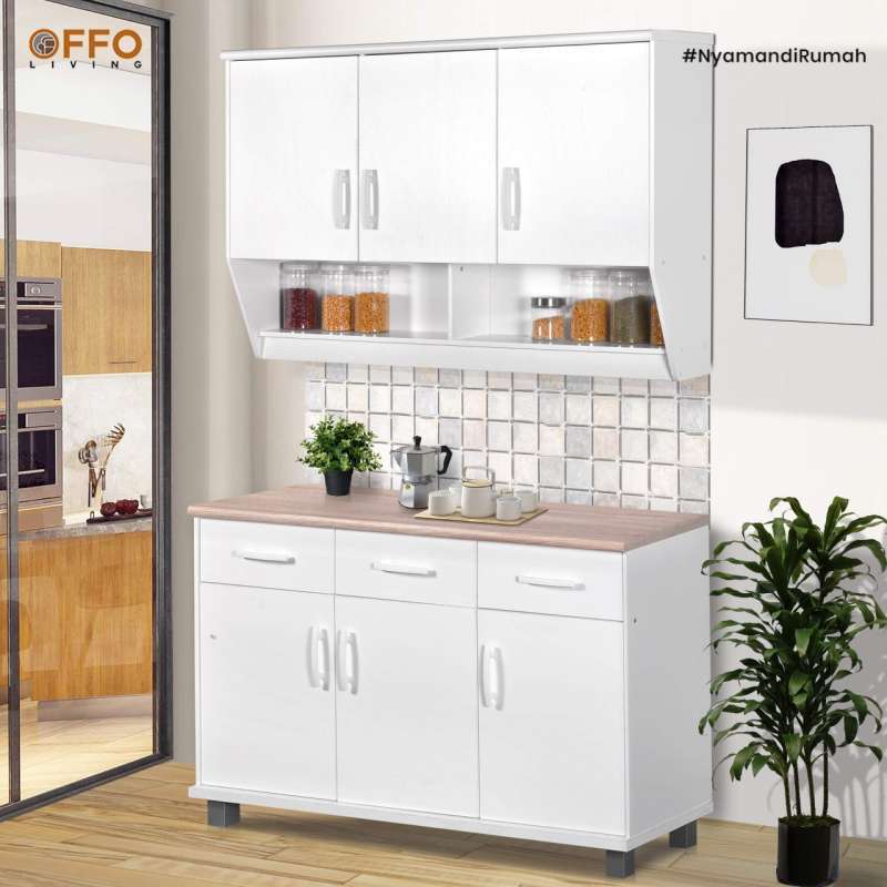 Promo Offo Living - Kitchen Set Kabinet 3 Pintu - Luna Diskon 60% Di ...