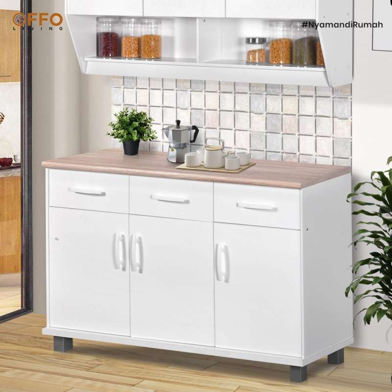 Promo Offo Living - Kitchen Set Kabinet 3 Pintu - Luna Diskon 60% Di ...
