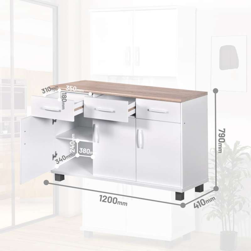 Promo Offo Living - Kitchen Set Kabinet 3 Pintu - Luna Diskon 60% Di ...