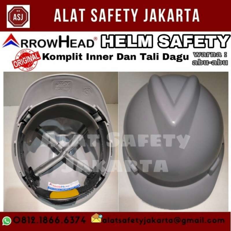 Promo Helm Proyek Aplus Arrow Abu2 inner biasa Diskon 36% di Seller ...
