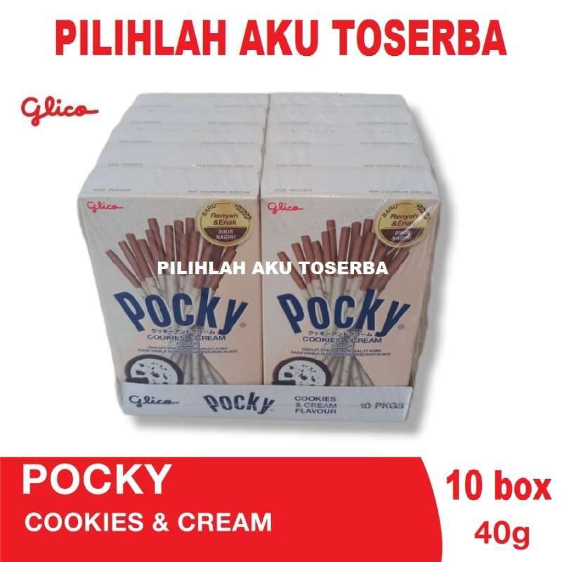 Promo Glico Pocky REGULAR PACK COOKIES & CREAM - (HARGA PER 10 BOX ...