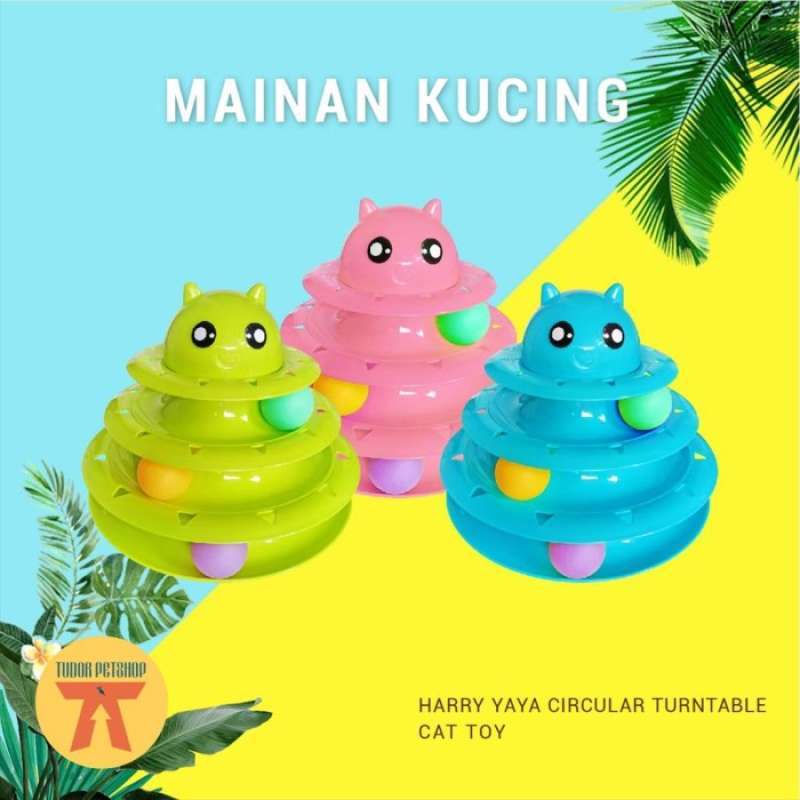 Jual Mainan Kucing Harry Yaya Circular Turntable Cat Toy - Bola Spiral ...
