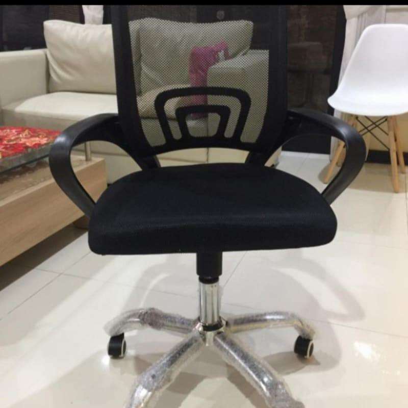 Jual KURSI KANTOR KURSI STAFF KURSI OFFICE KURSI JARING ERGONOMIS Hitam ...