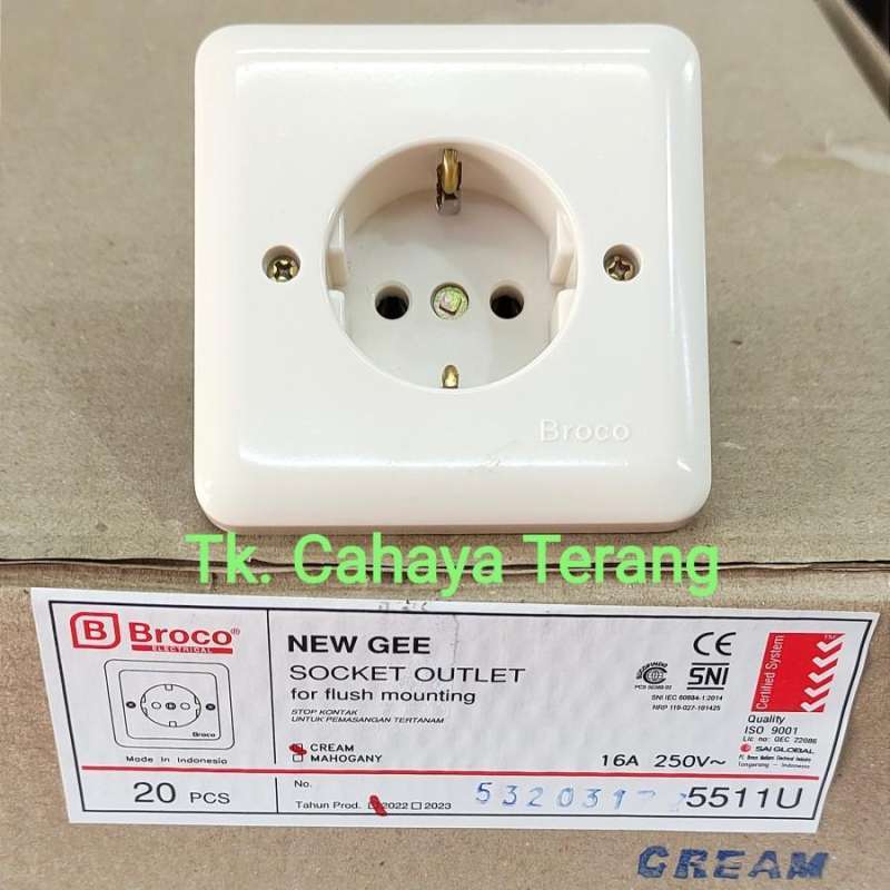 Jual Stop Kontak IB Broco tipe 5511U di Seller Tk. Cahaya Terang ...