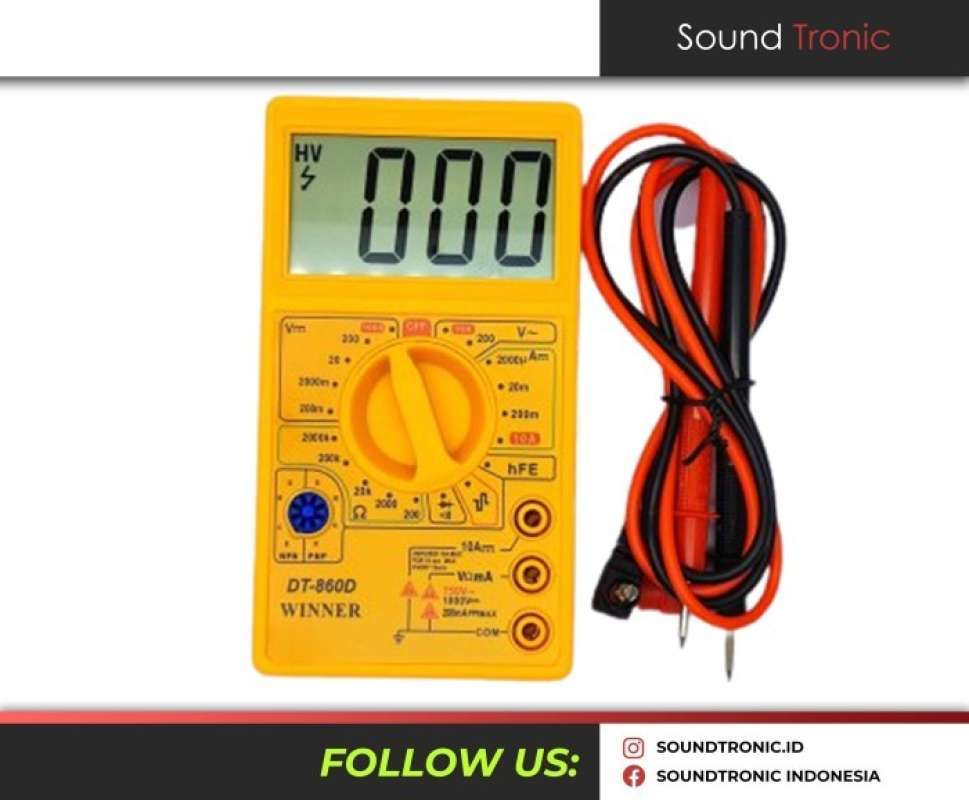 Promo Tester Digital WINNER DT-860D Avo Multimeter layar besar ...