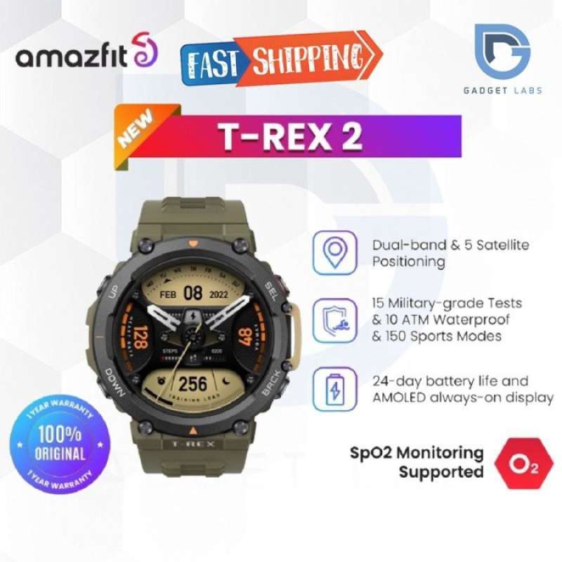 Jual Amazfit T-REX Smartwatch Military STD AMOLED Display Garansi Resmi di Seller IsGone - Kapuk ...