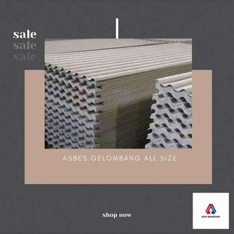 Jual atap asbes djabesmen gelombang kecil all size (lihat di varian ...