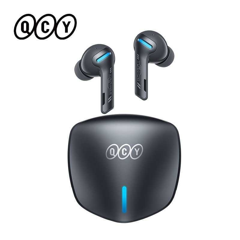 Jual GLO QCY TWS Gaming Bluetooth Earphone with Charging Case - QCY-G1 Warna Biru Merah di ...