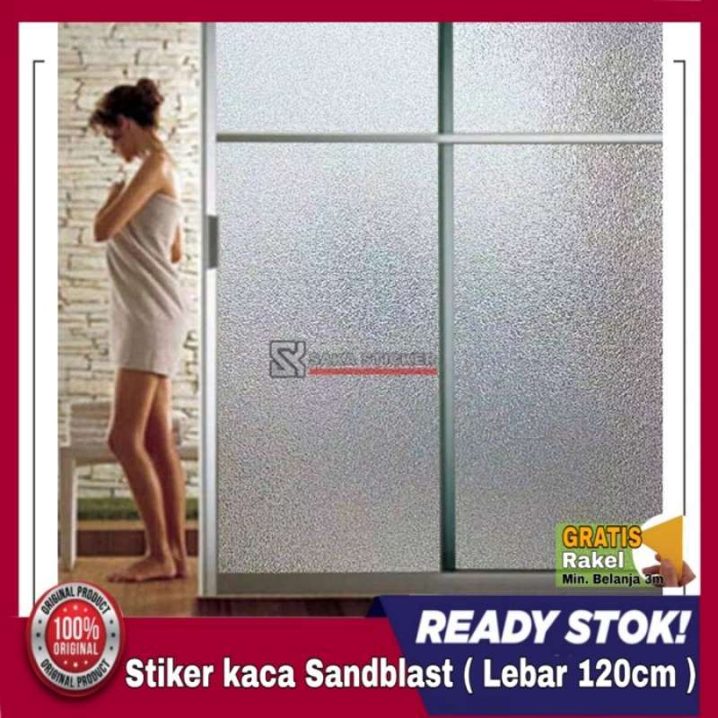 Jual Sanblast Kaca Stiker Rumah Sticker Sunblast Putih Buram Polos Di ...