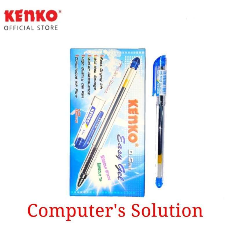 Jual Pulpen Kenko Easy Gel Biru / Pcs di Seller Computers Solution ...