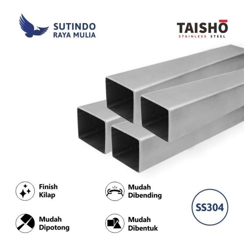 Jual Pipa Kotak Stainless Kilap Ss 304 25x25mm X 2mm X 6m Di Seller ...